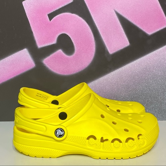 CROCS | Shoes | New Crocs Baya Iconic Clogs Lemon Yellow | Poshmark